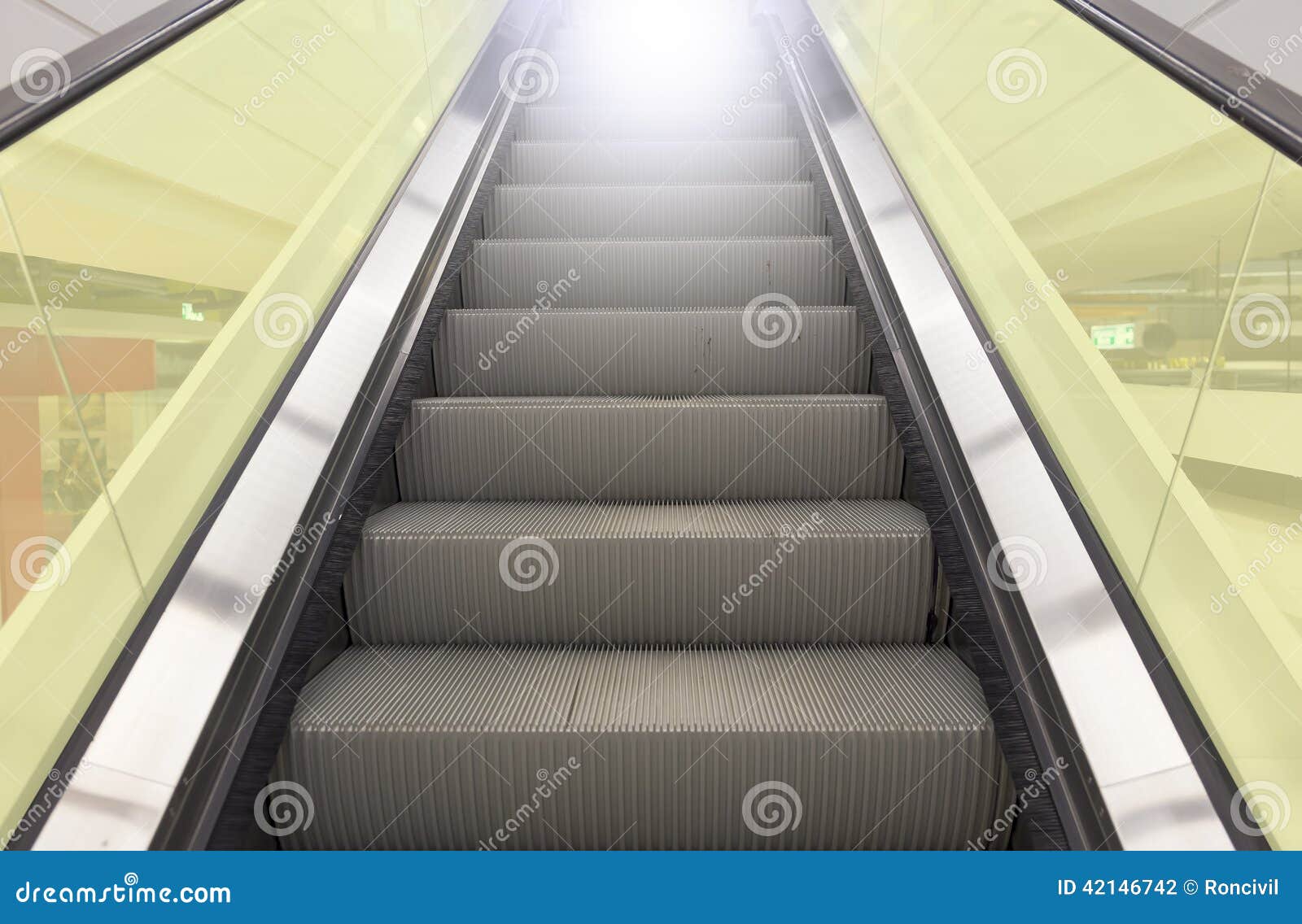 Escalator stock photo. Image of elevate, heaven, handrail - 42146742