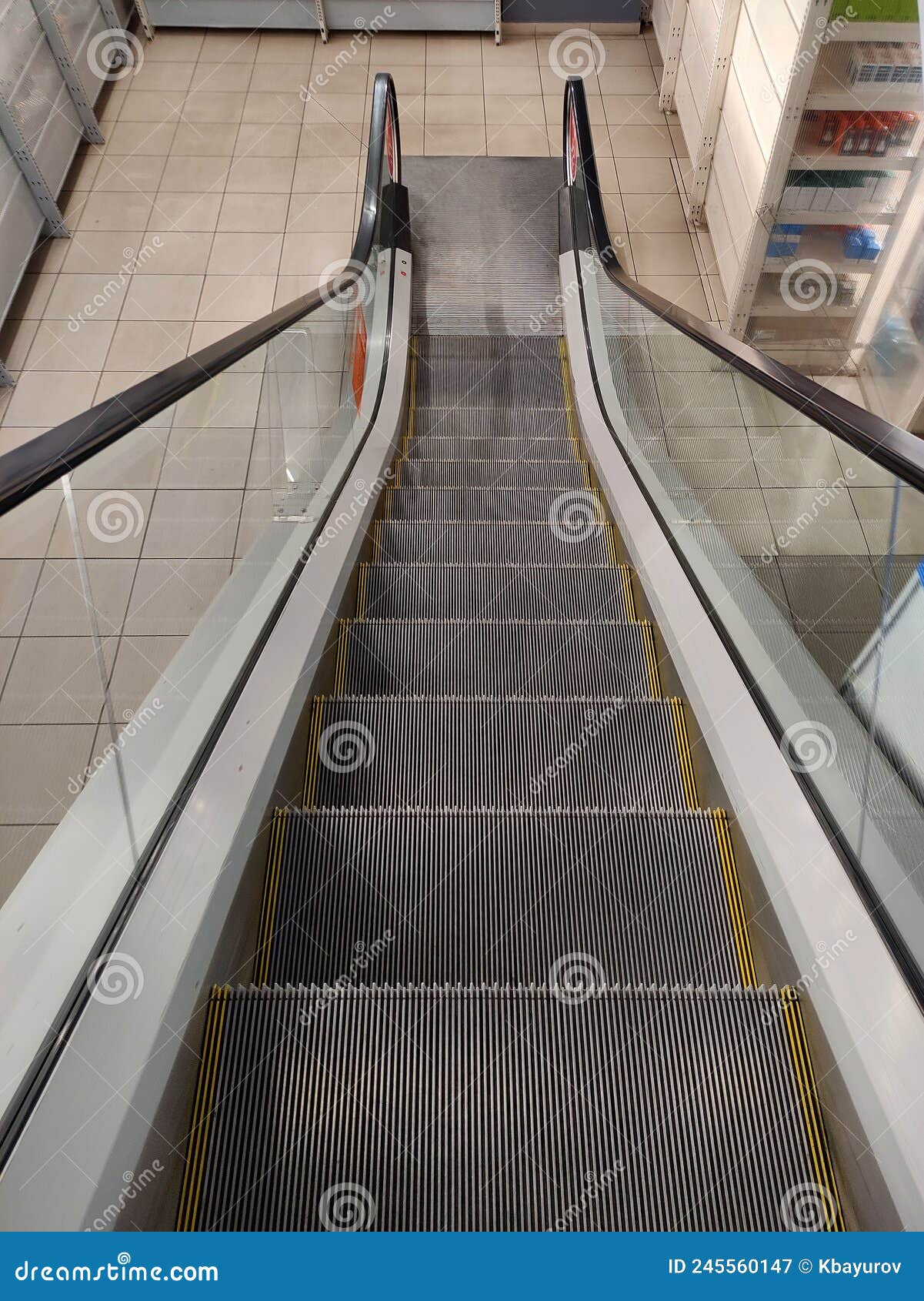 Escalator steps close-up stock image. Image of subway - 245560147