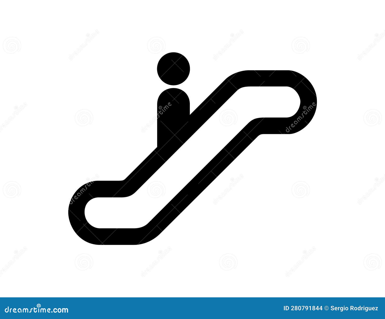 Escalator Symbol Version for Public Access System. Stock Vector ...