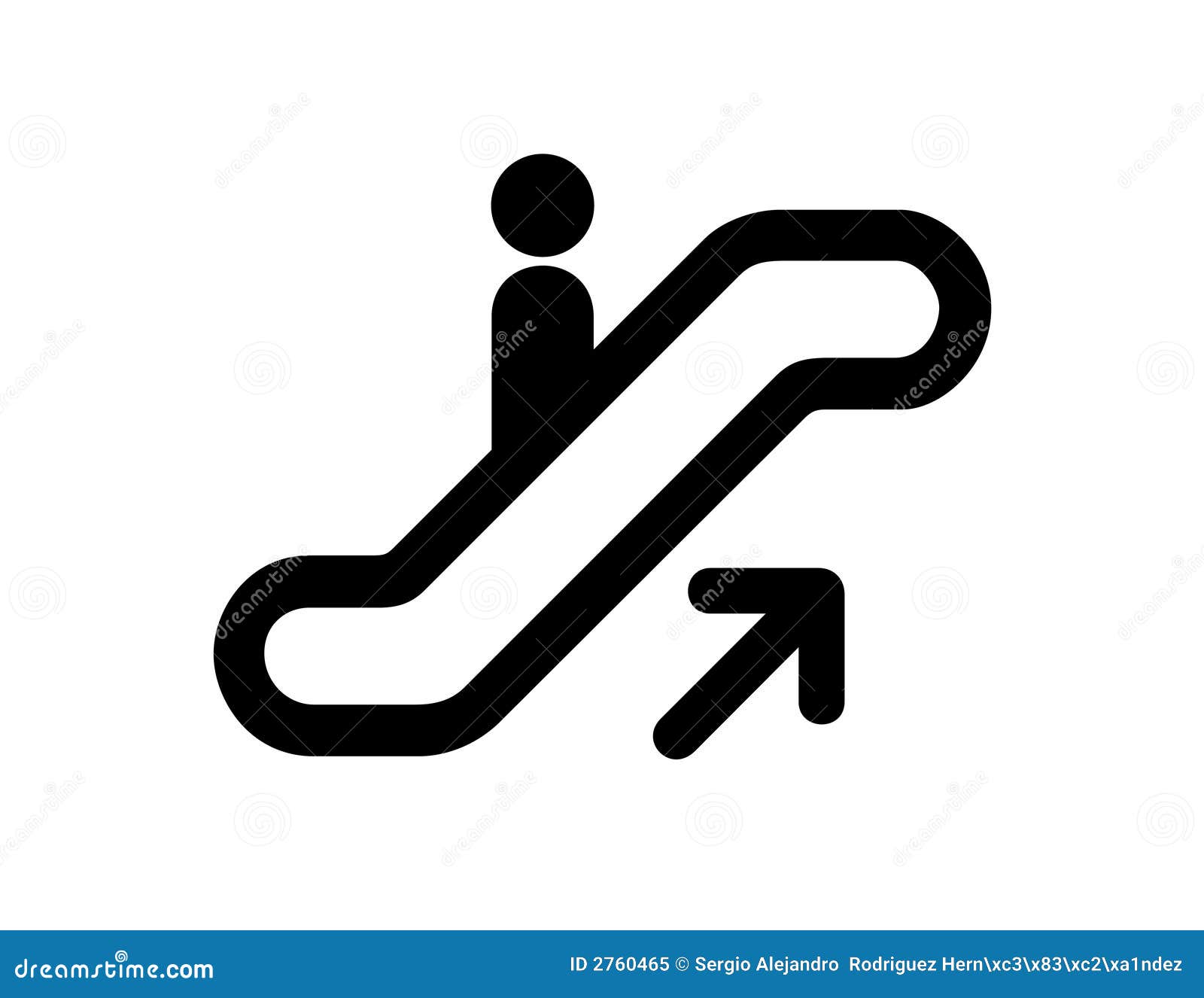 Escalator up stock vector. Illustration of upstairs, climb - 2760465
