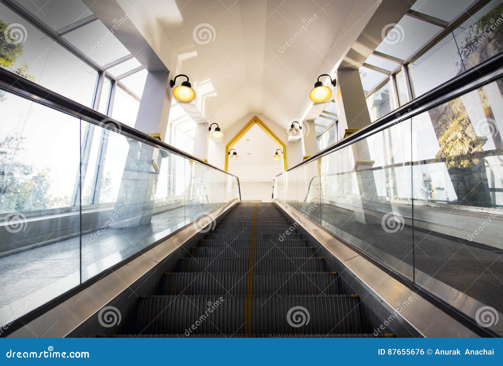 Escalator,Up and Down Escalators Stock Photo - Image of sunshine ...