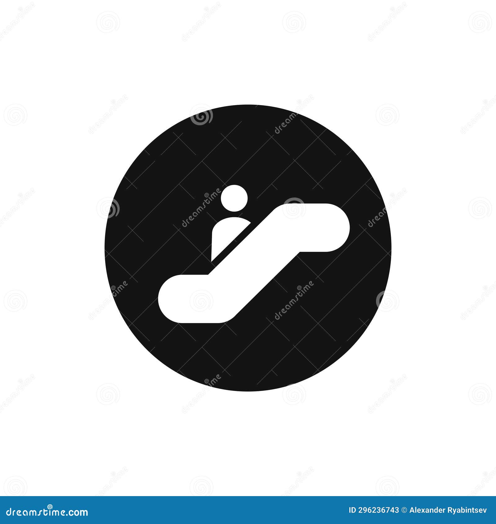 Escalate Vector Icon Sign. Elevator Mall Symbol, Escalator Ladder Icon ...