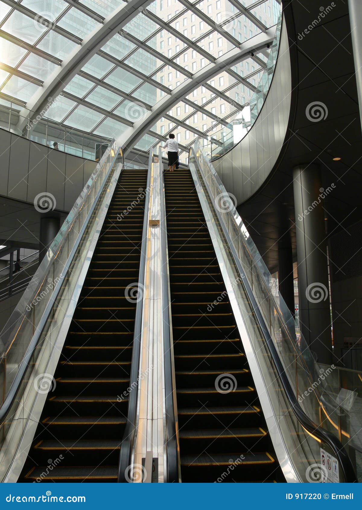 Escalators stock photo. Image of construction, escalator - 917220