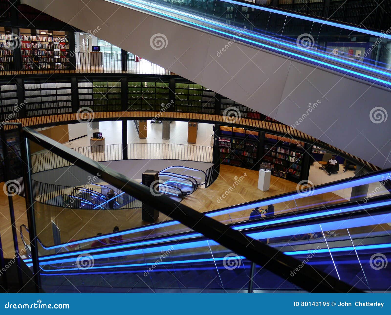 Escalators at the Library of Birmingham, UK Editorial Image - Image of ...