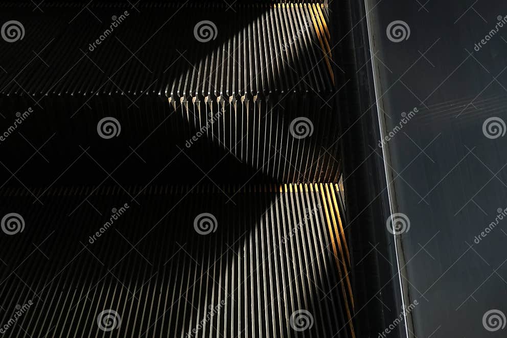 Escalators Line Abstract Pattern Against Light Background Stock Photo ...