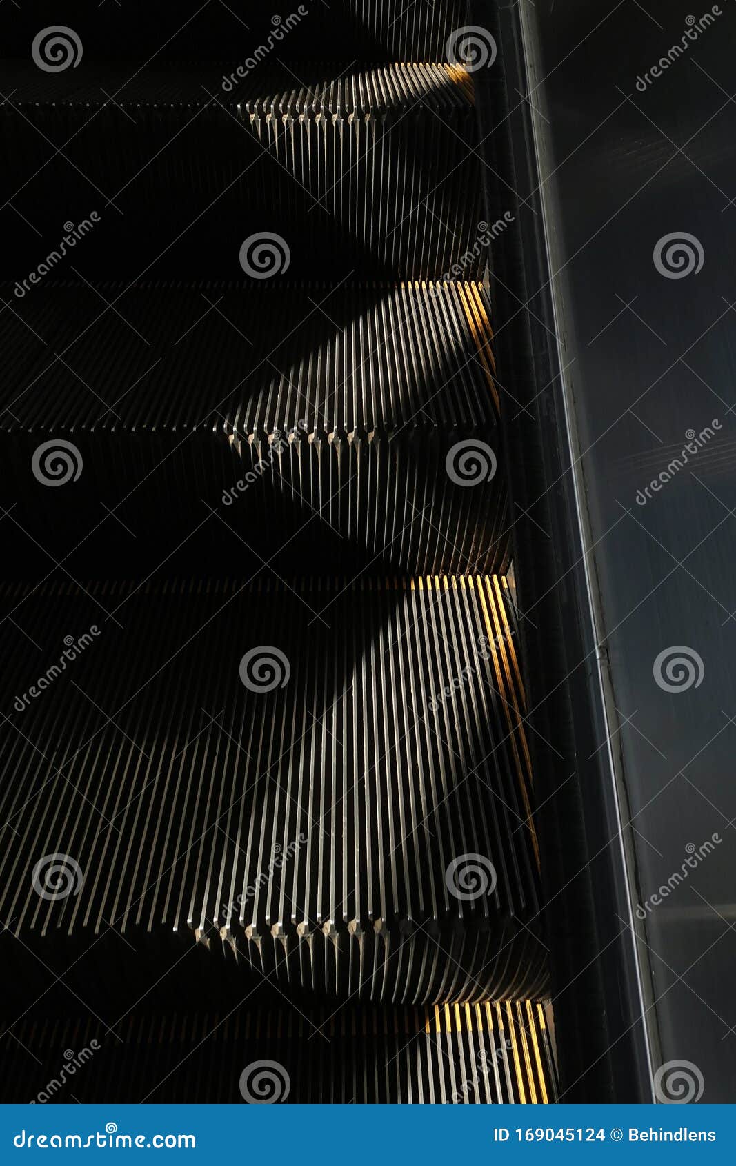 Escalators Line Abstract Pattern Against Light Background Stock Photo ...