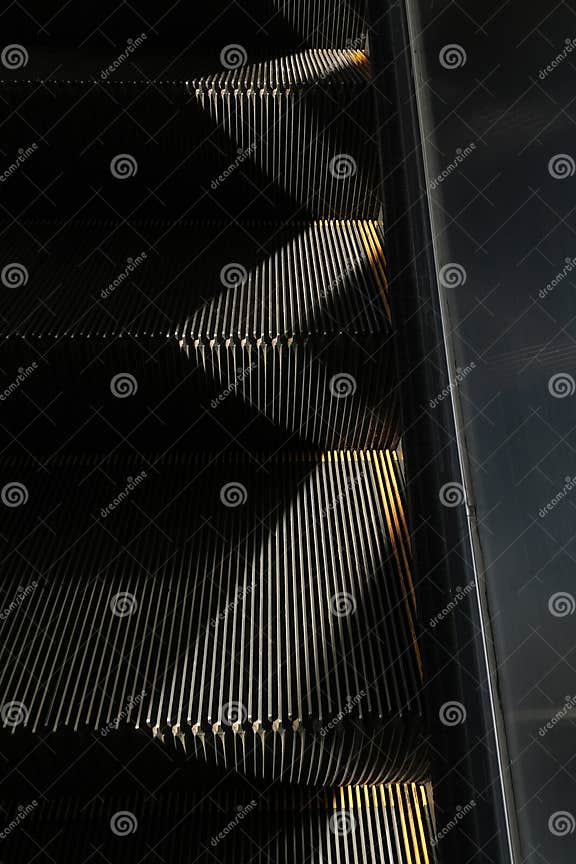 Escalators Line Abstract Pattern Against Light Background Stock Photo ...