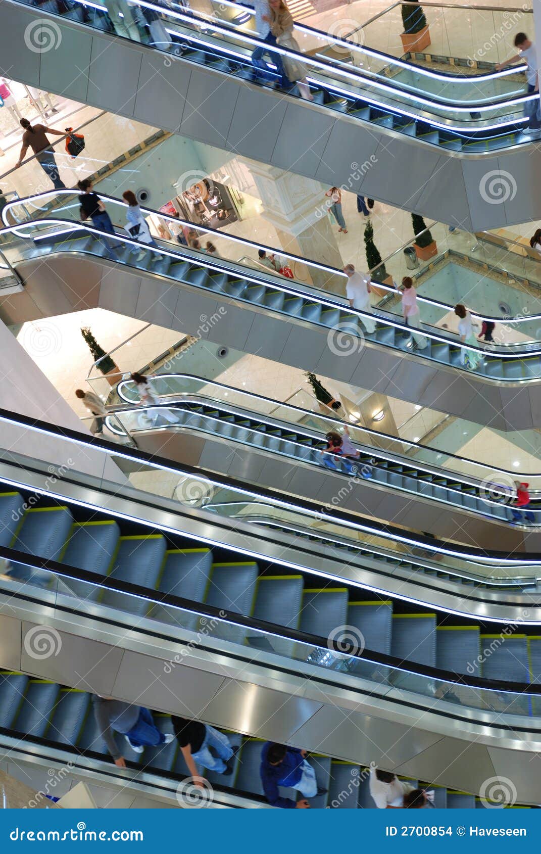 Escalators at the mall stock photo. Image of steps, architecture - 2700854