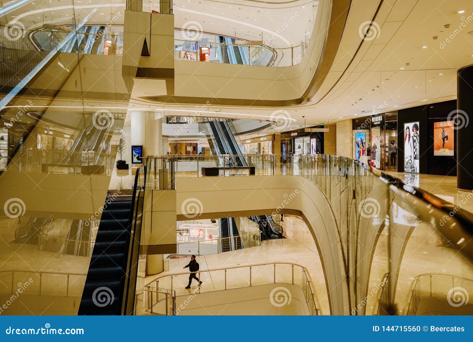 Escalators in Multi-storied IFS Plaza,Chengdu Editorial Image - Image ...