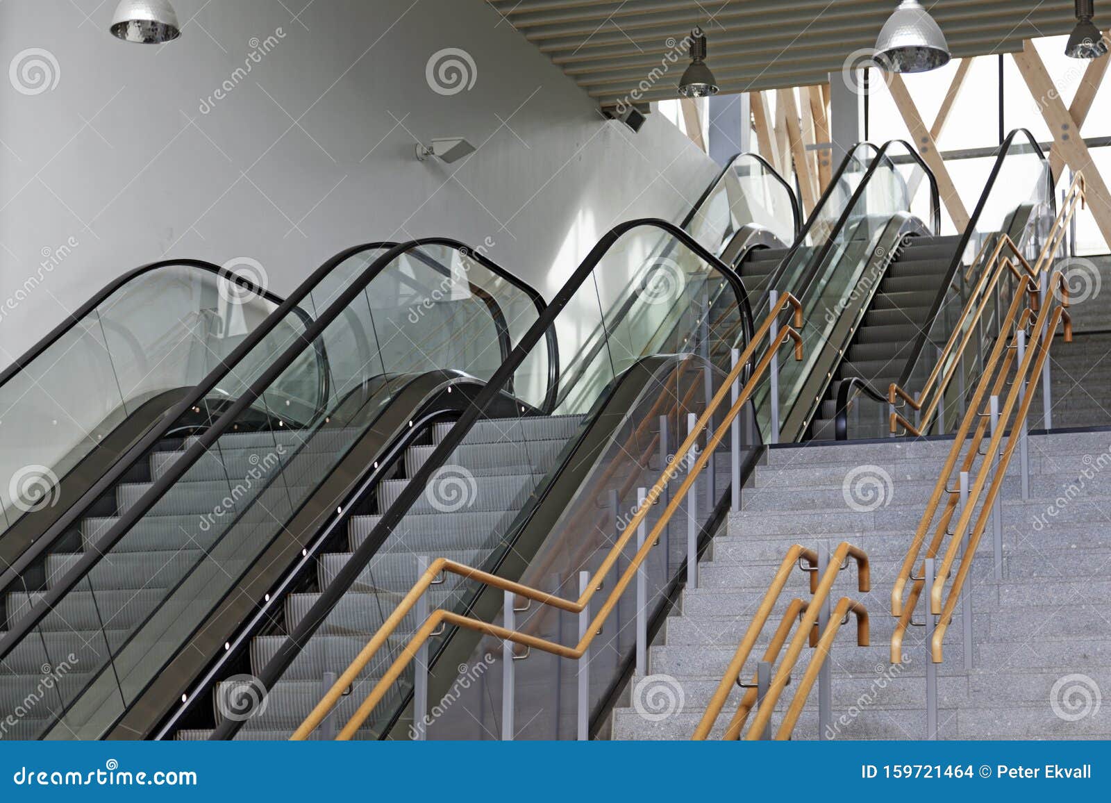 Escalators and Stairs at the Eastern Train Station Stock Photo - Image ...