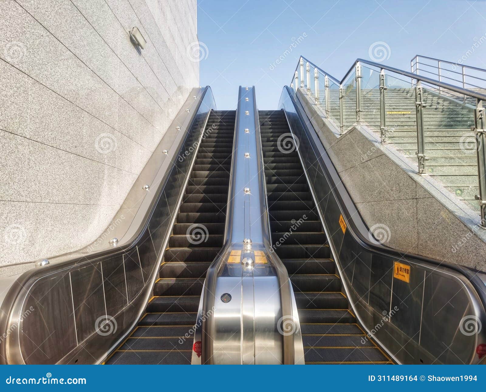 The automatic escalator stock photo. Image of automatic - 311489164