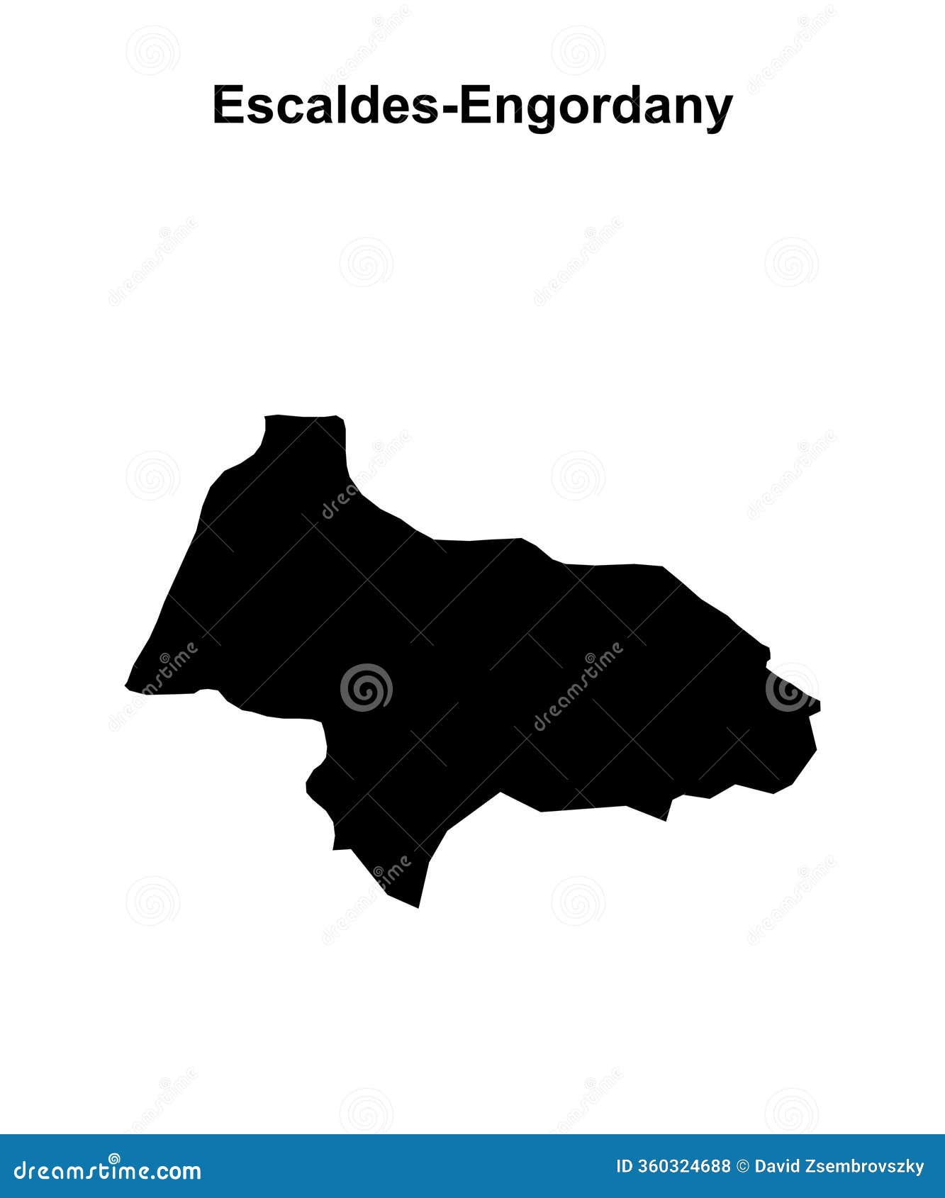 Escaldes-Engordany Outline Map Vector Illustration | CartoonDealer.com #334667580