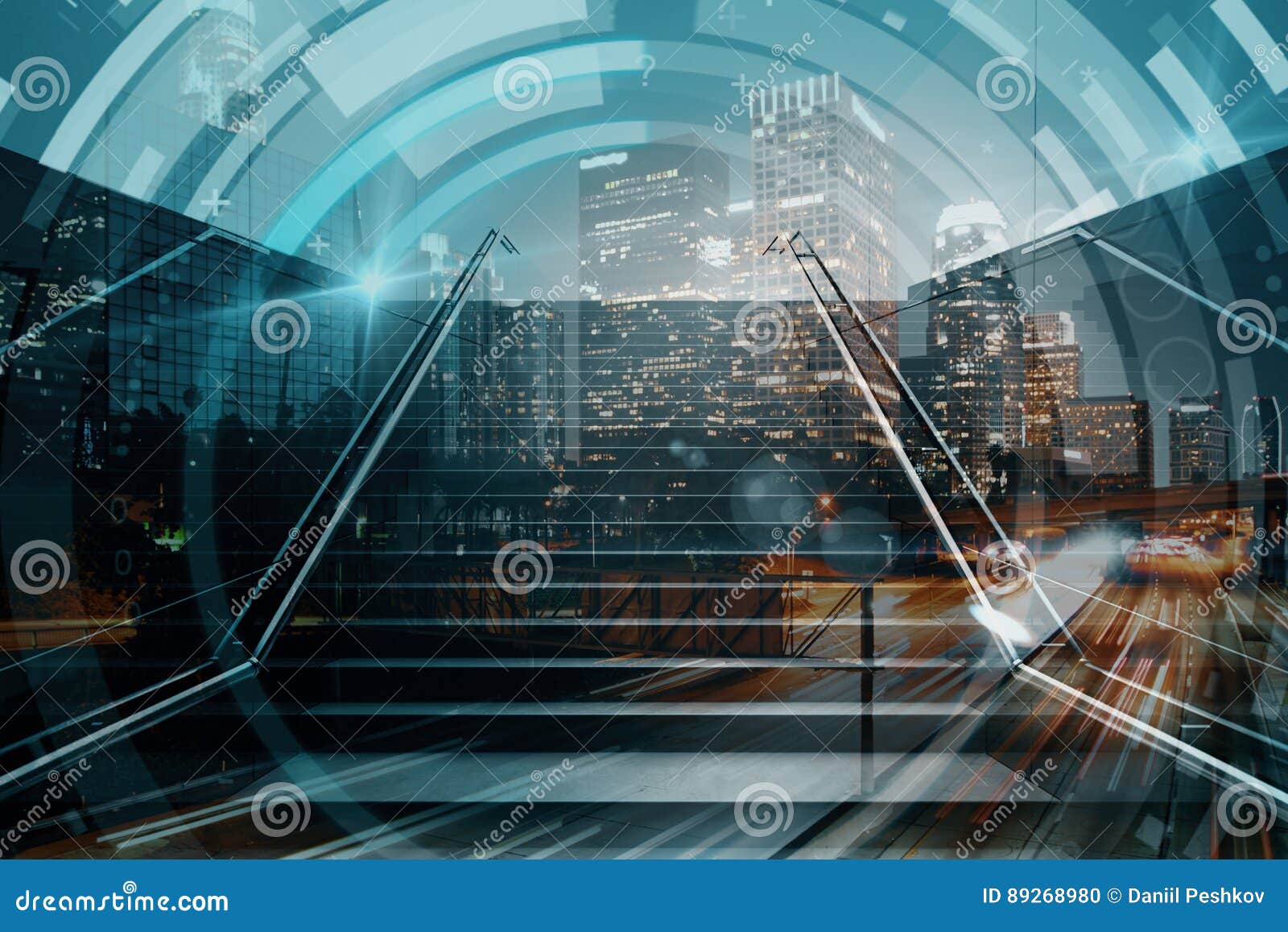 Escalera Con El Modelo Digital Stock de ilustración - Ilustración de ...