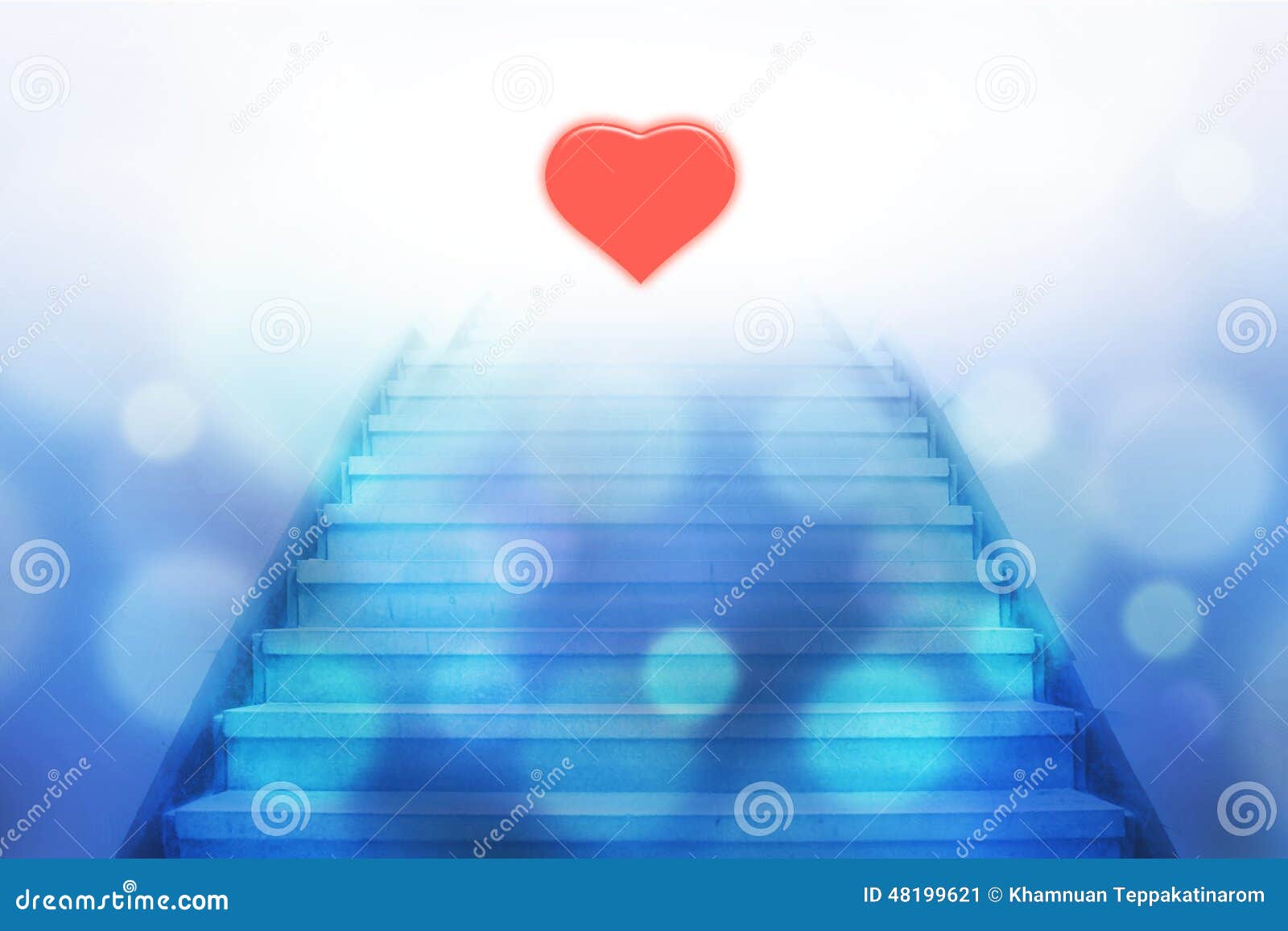 Escalera Que Sube Al Corazón Imagen de archivo - Imagen de amor, cielo ...