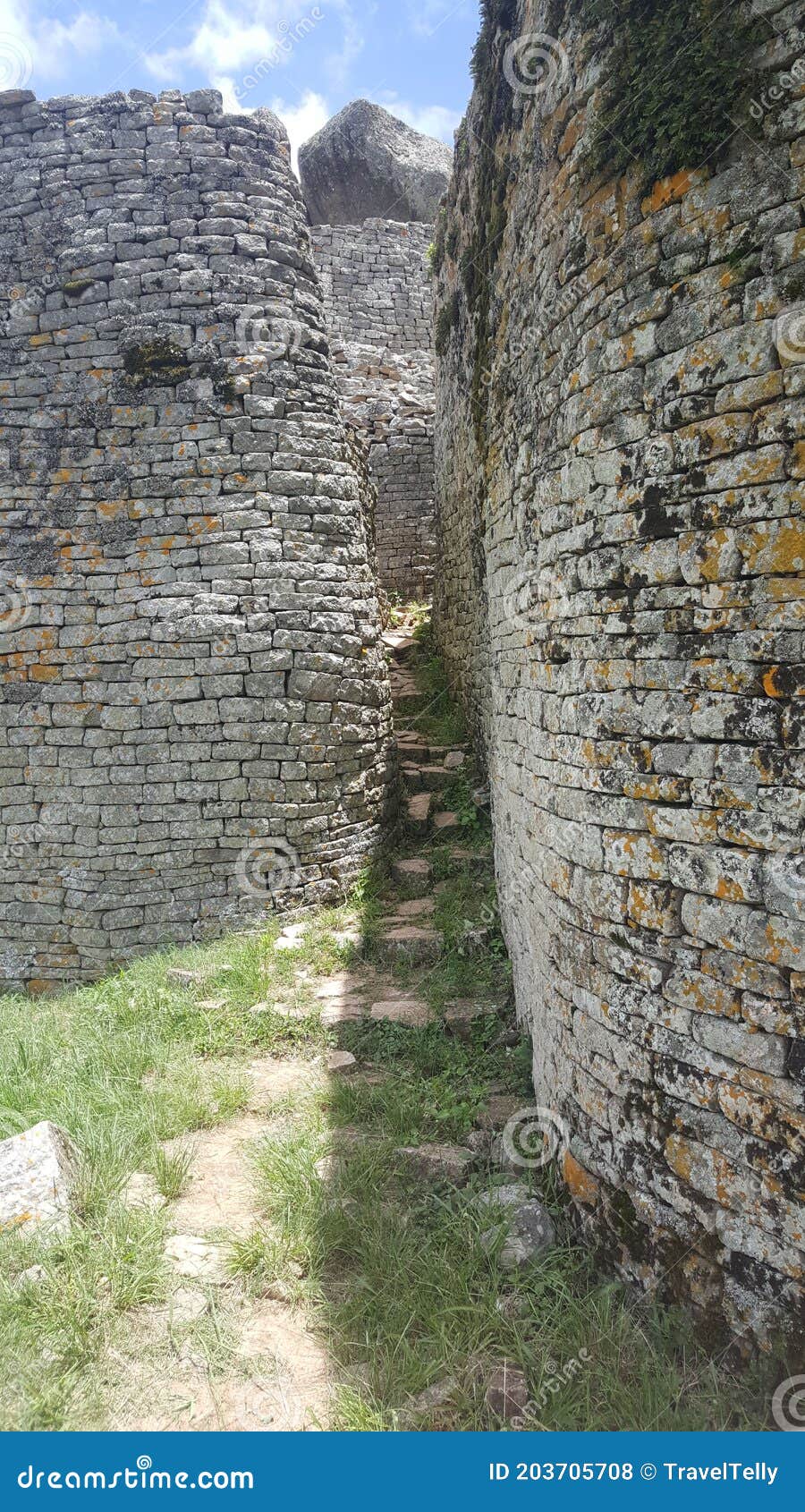 Escaleras En Las Ruinas De Gran Zimbabwe Foto de archivo - Imagen de ...