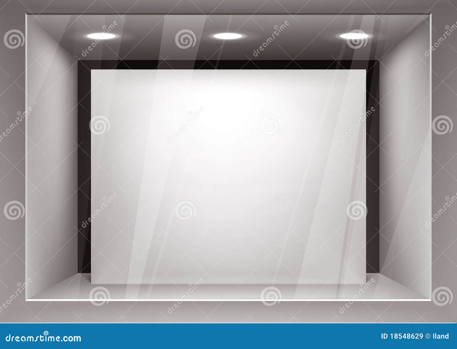 Escaparate vacío ilustración del vector. Ilustración de compras - 18548629