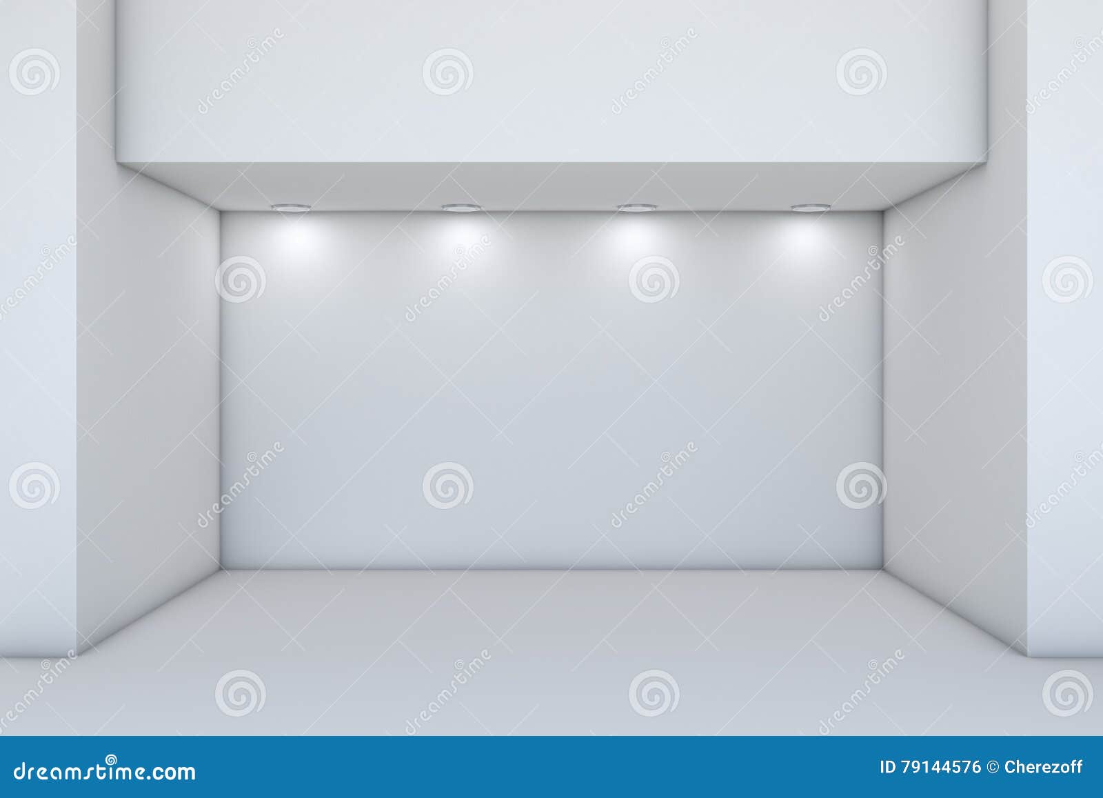 Escaparate Vacío Con Las Luces Stock de ilustración - Ilustración de ...