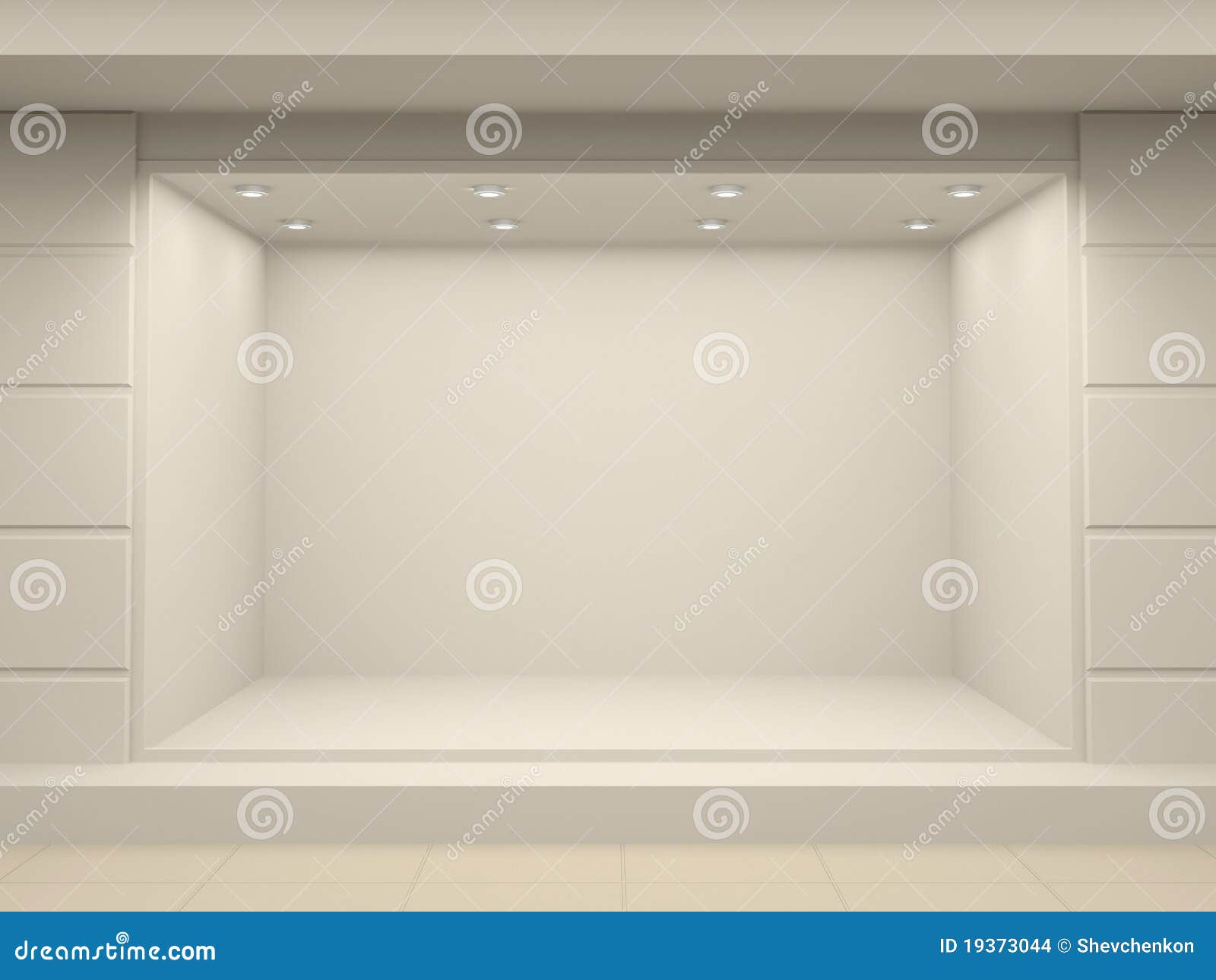Escaparate Vacío Del Departamento Stock de ilustración - Ilustración de ...
