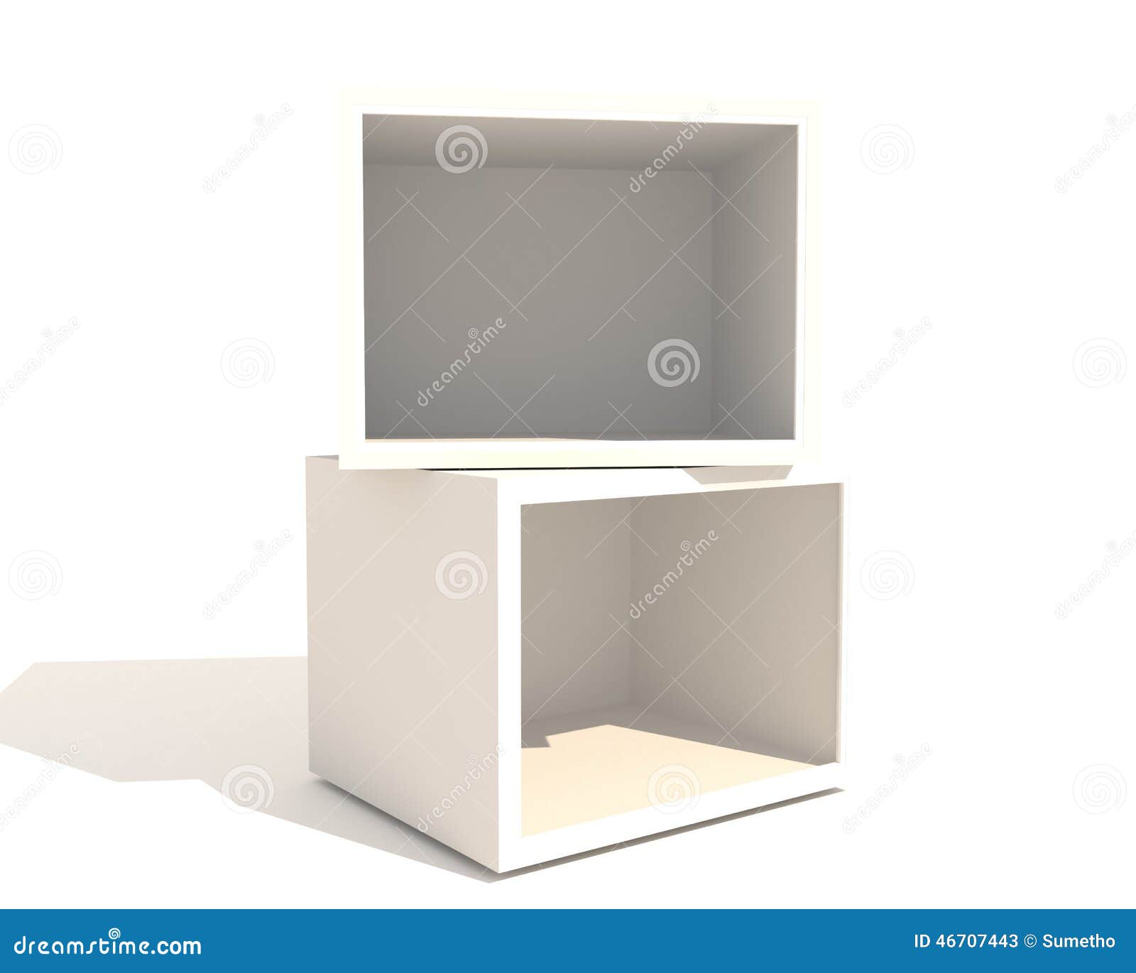 Escaparate vacío doble stock de ilustración. Ilustración de blanco ...