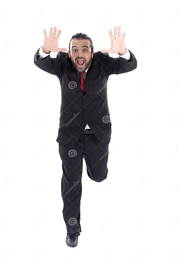 Escape stock photo. Image of jumping, white, isolated - 6647186