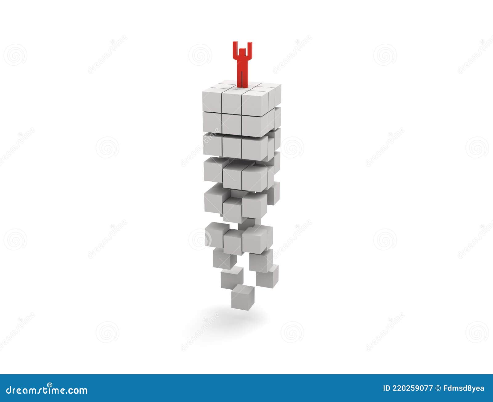 Escape from the Collapsing Blocks Stock Illustration - Illustration of ...