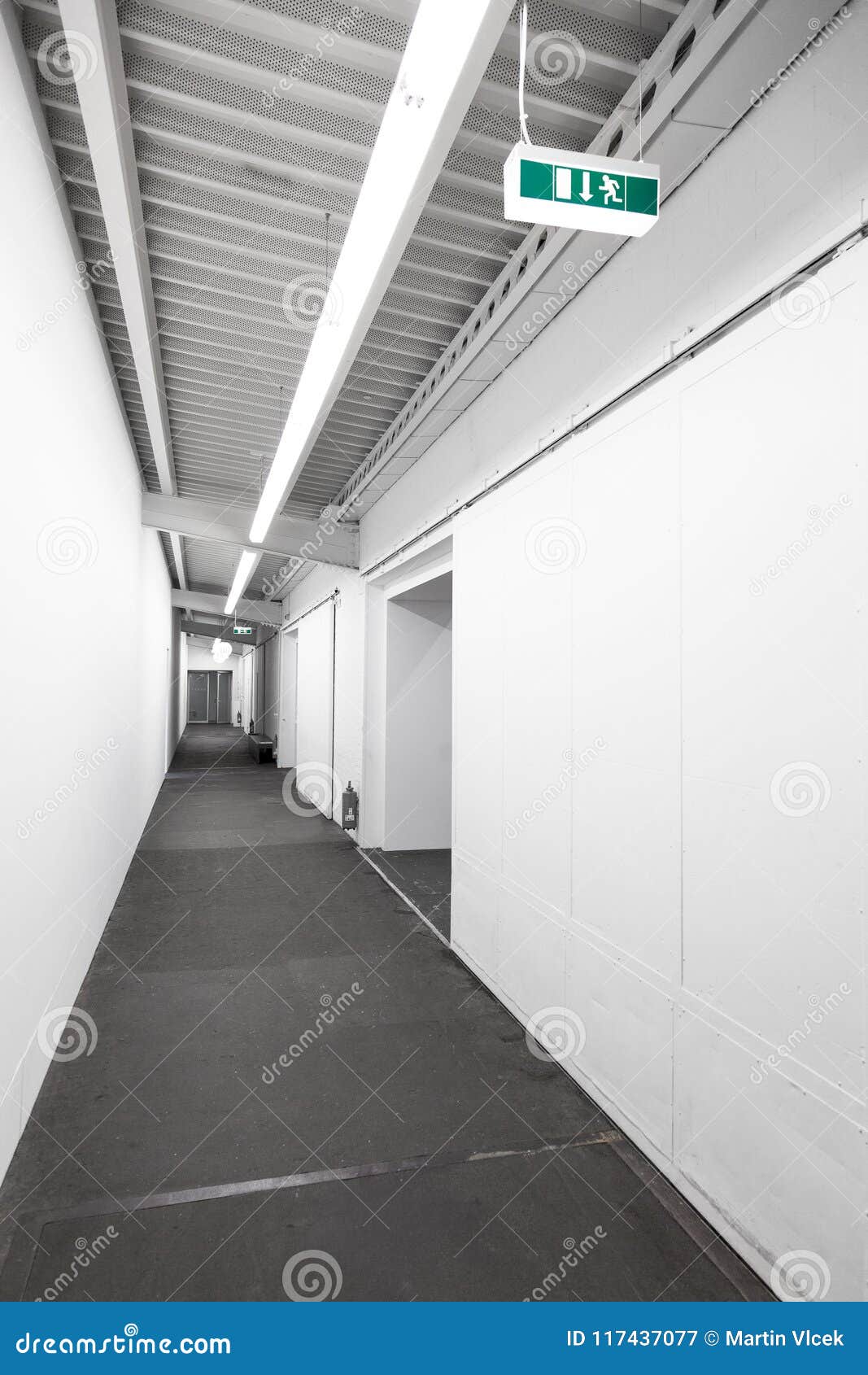 Escape Corridors Underground Stock Image - Image of indoor, perspective ...