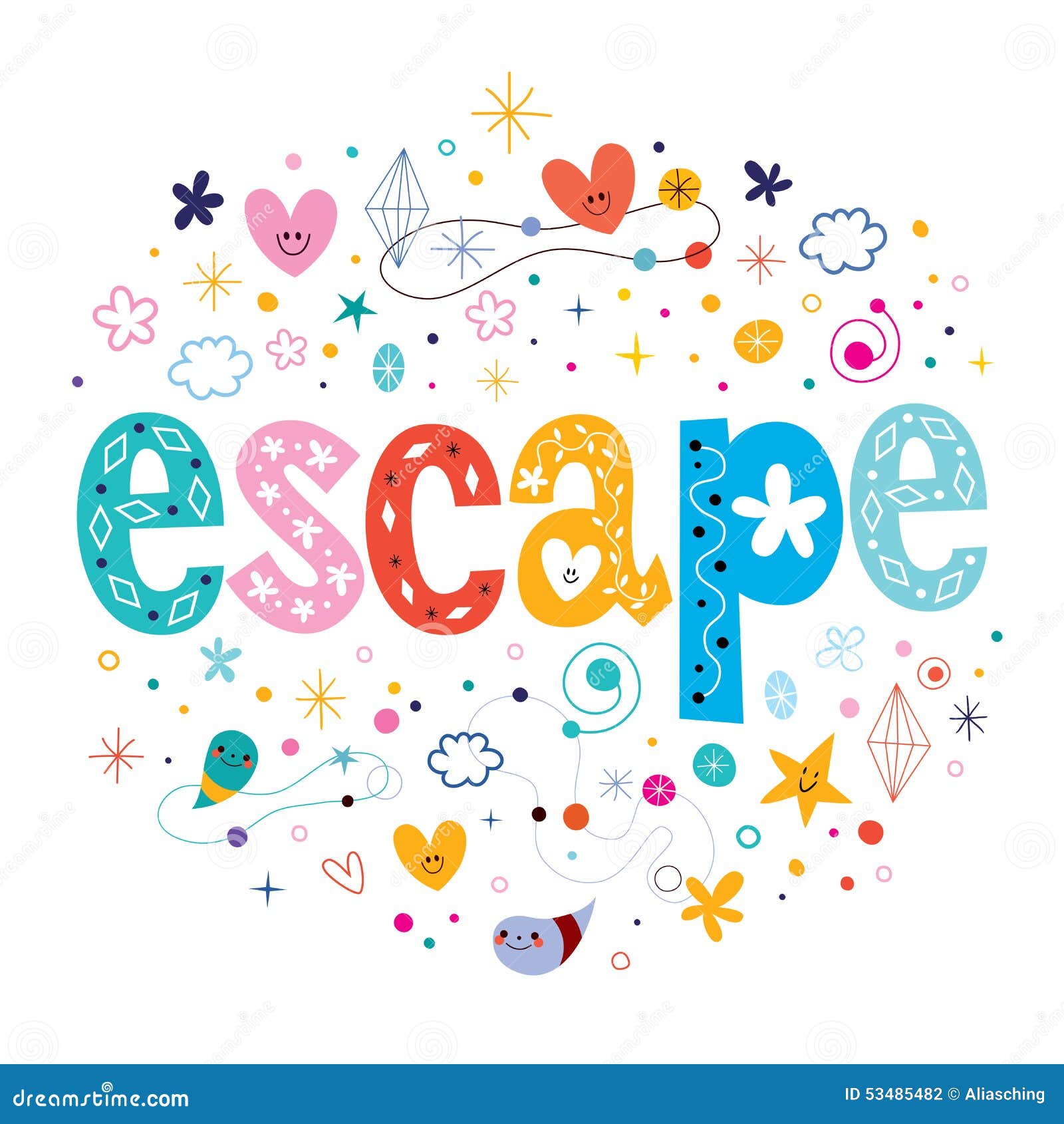 Escape stock vector. Illustration of text, banner, inspirational - 53485482