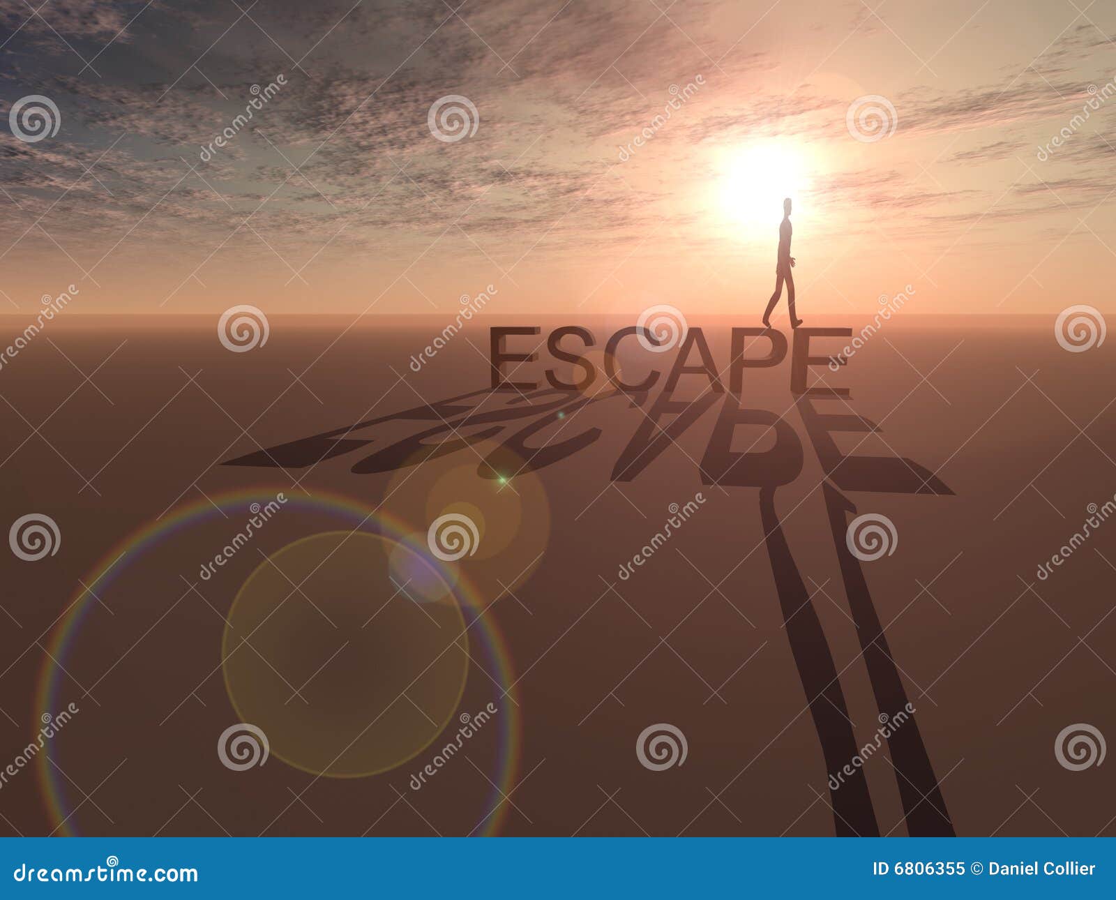 Escape Desolate Space stock illustration. Illustration of alone - 6806355