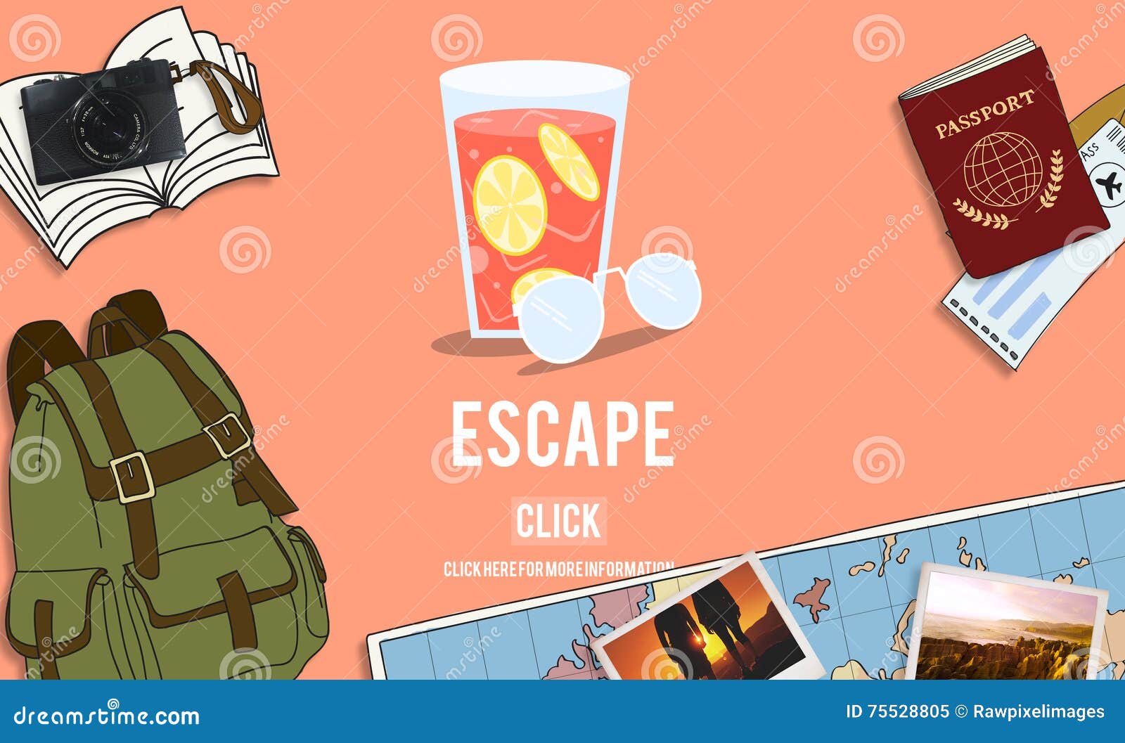 Escape Freedom Exit Crisis Concept Stock Illustration - Illustration of ...
