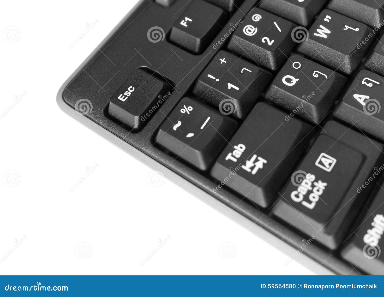 Escape key stock photo. Image of computer, close, work - 59564580