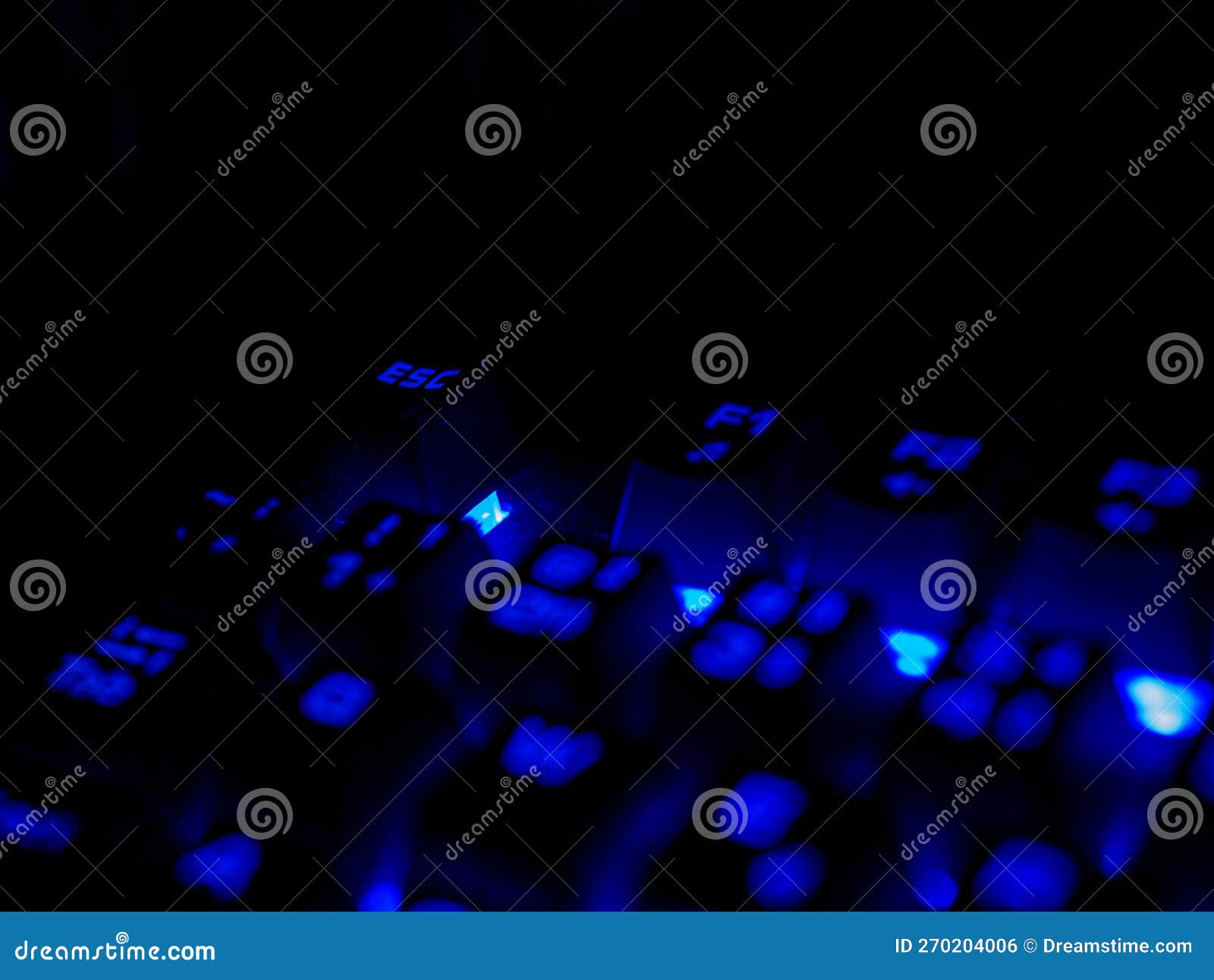 The Escape Key on the Color Backlit Keyboard Glows in the Dark Stock ...