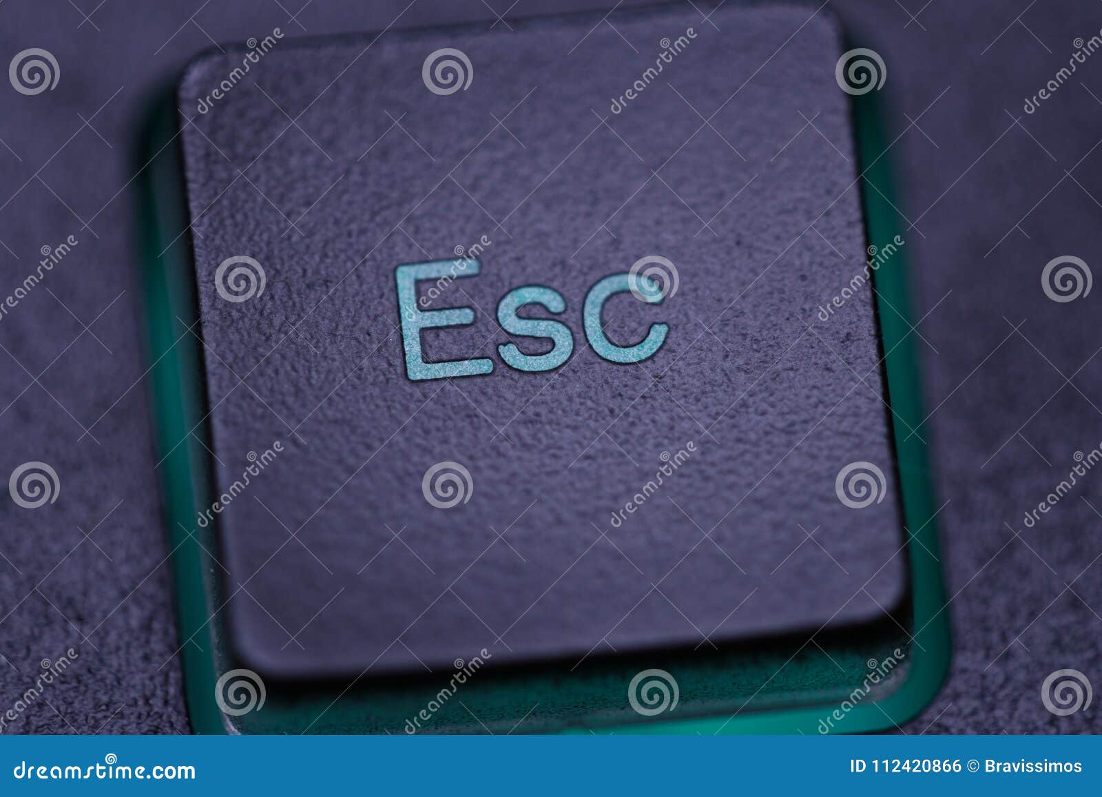 Escape Key on Computer Keyboard Stock Photo - Image of backlit, white ...