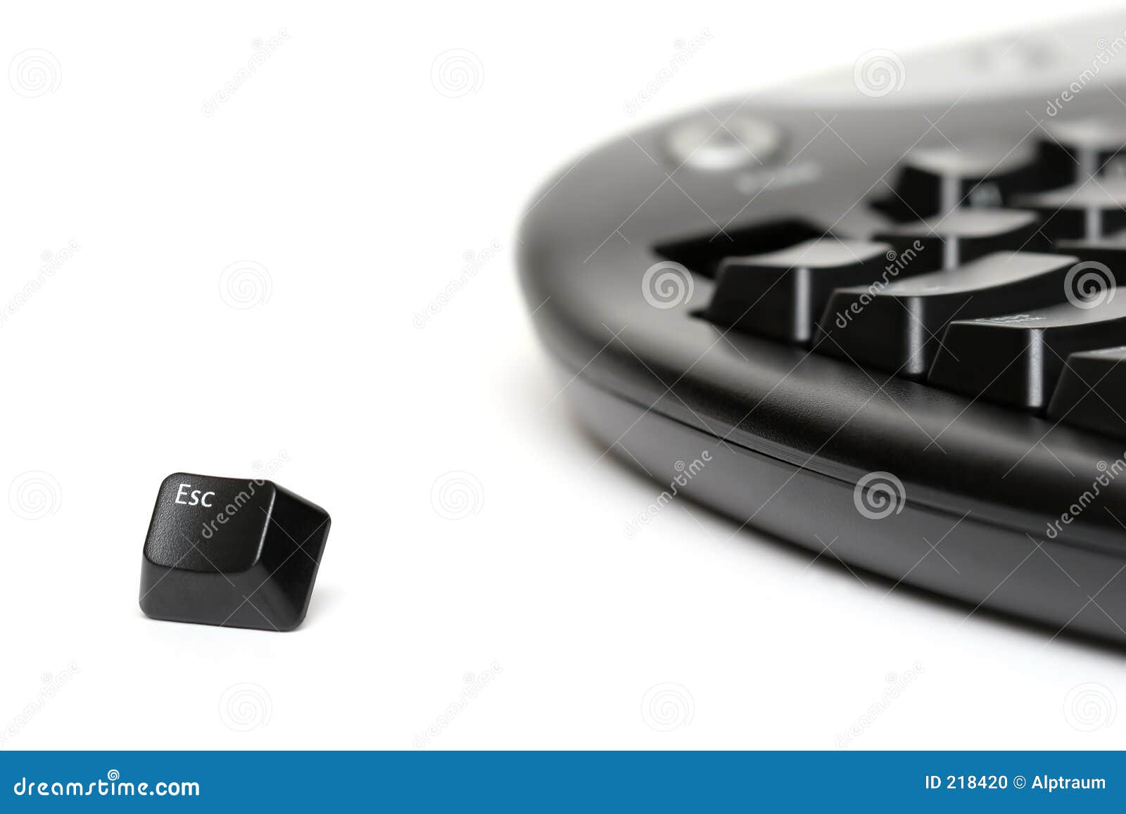 Escape key on the run stock photo. Image of leaving, black - 218420