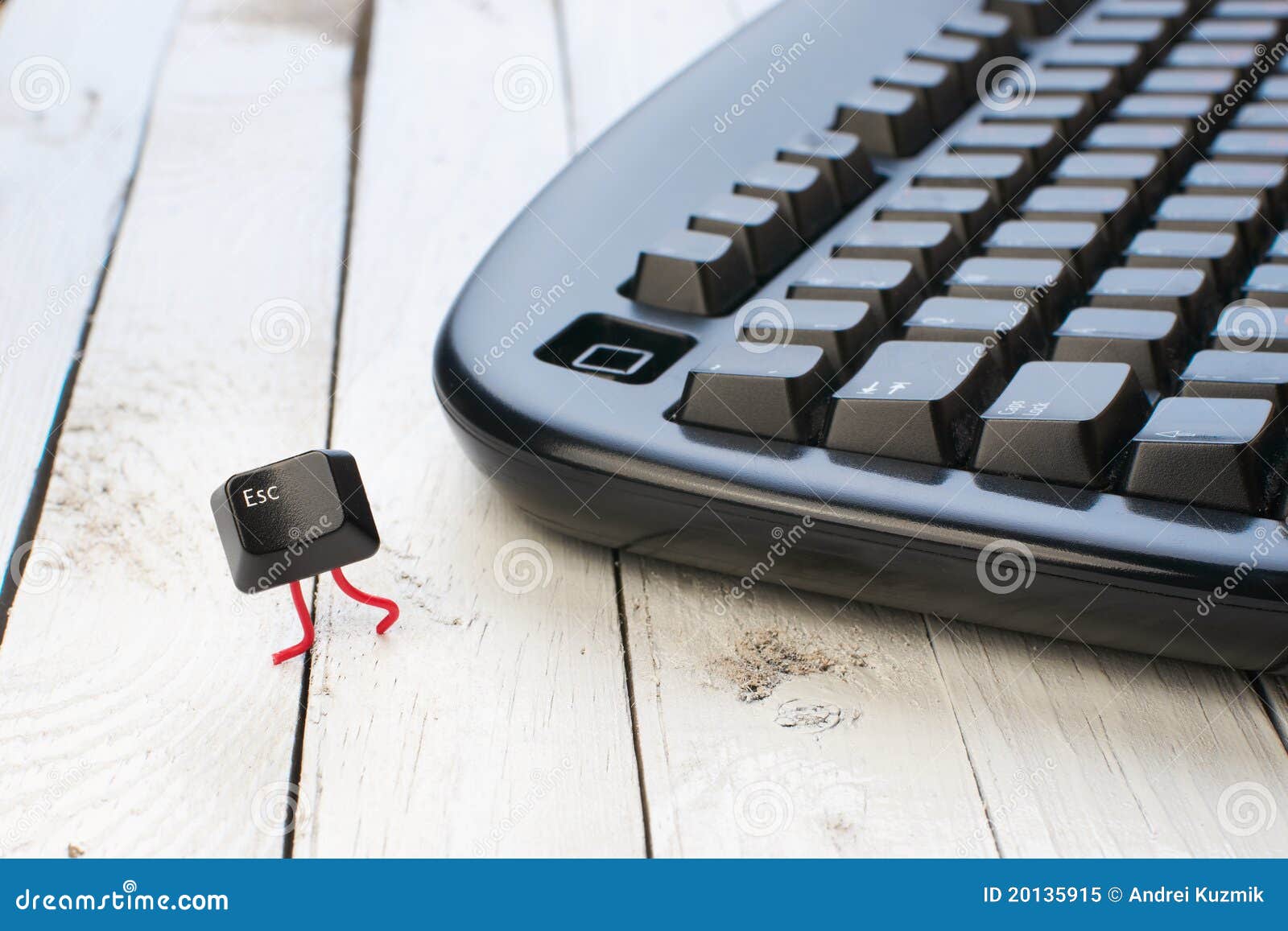 Escape Key Run Away from a Black Keyboard Stock Image - Image of ...