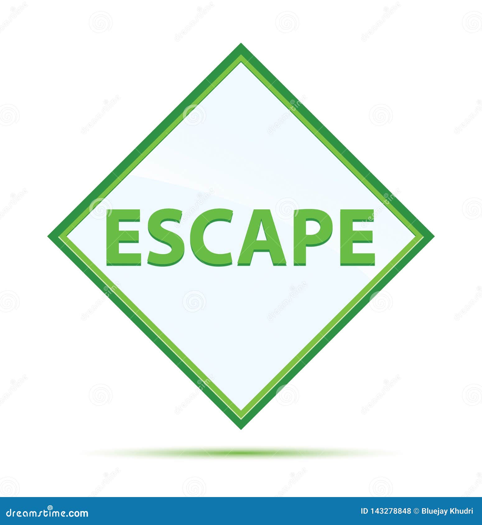 Escape Modern Abstract Green Diamond Button Stock Illustration ...