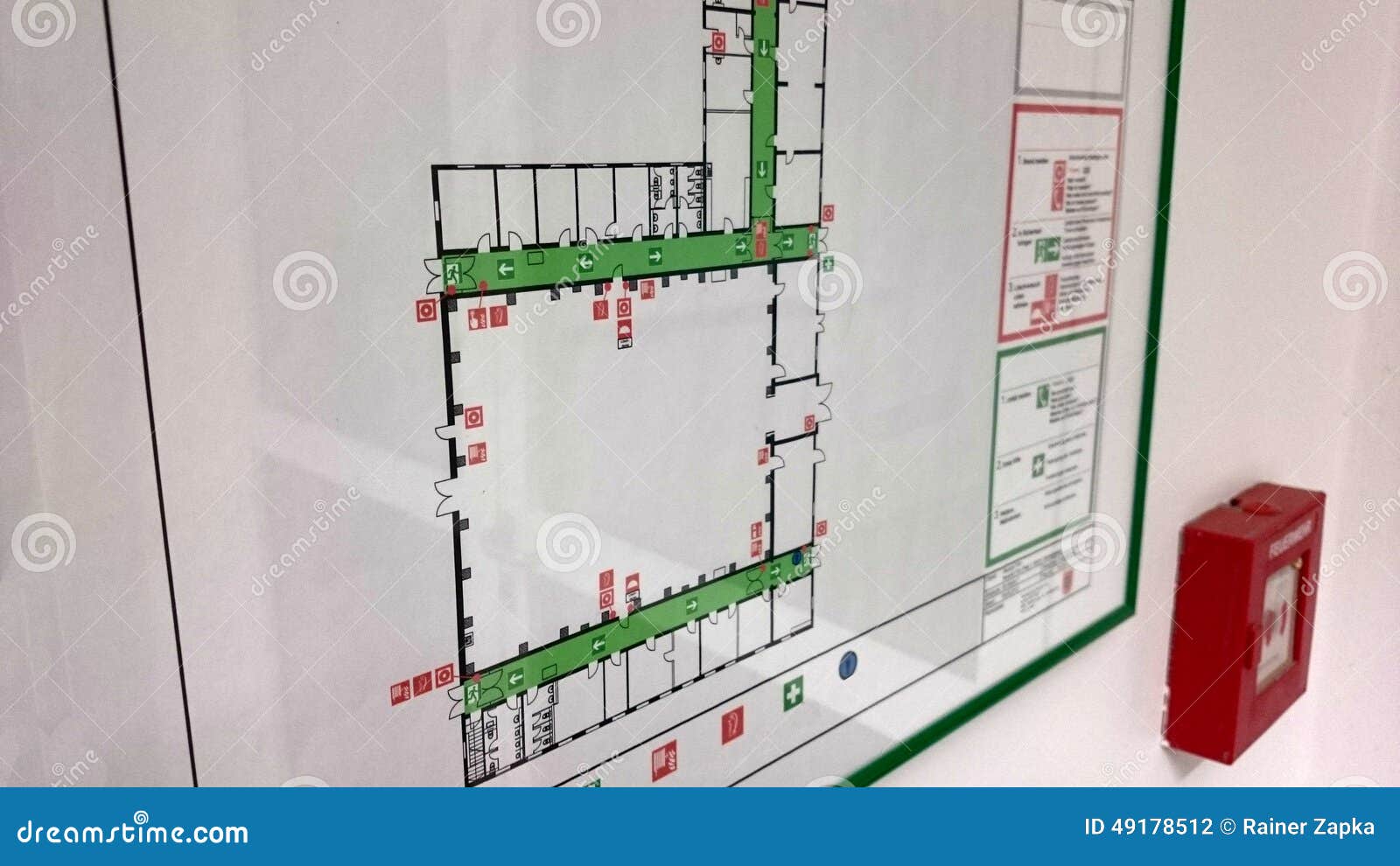Emergency Escape Plan Text On Top View Color Table Background Royalty ...