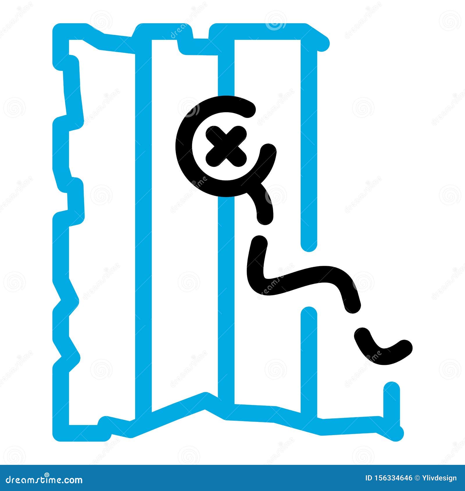 Escape Quest Map Icon, Outline Style Stock Vector - Illustration of ...