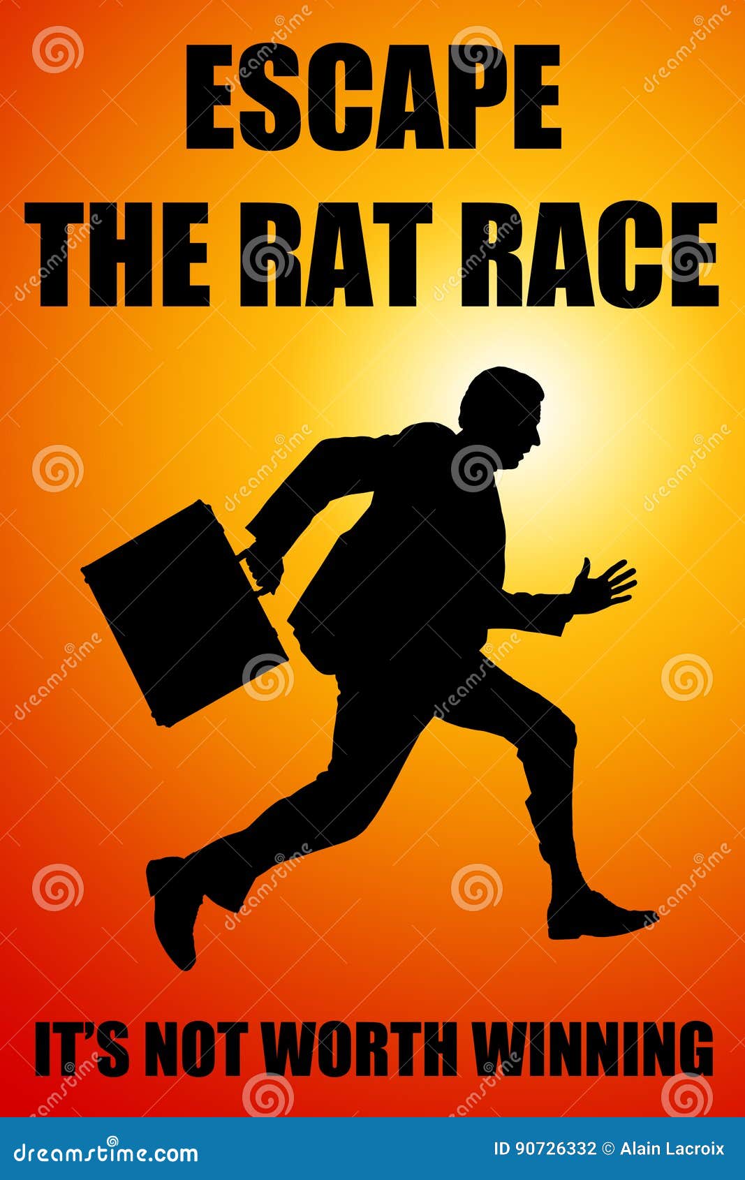 Escape rat race stock illustration. Illustration of career - 90726332