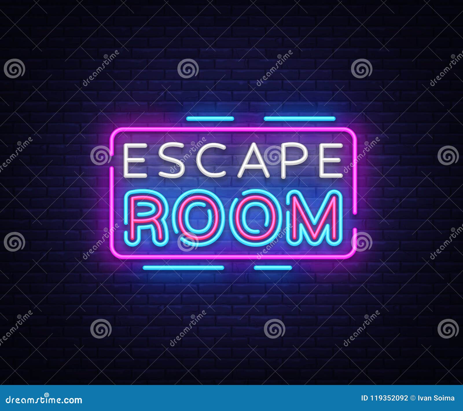 Escape Room Neon Signs Vector. Escape Room Design Template Neon Sign ... Escape Room Neon Signs Vector. Escape Room Design Template Neon Sign ...