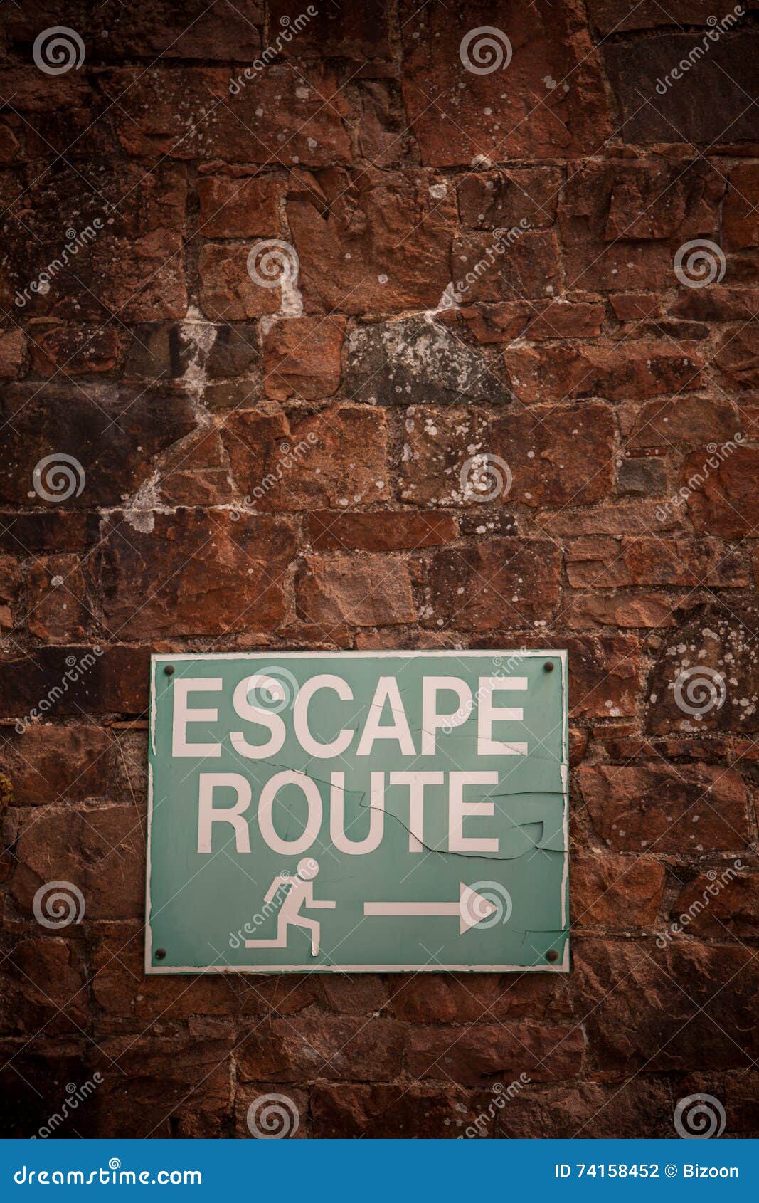 Escape route indicator stock photo. Image of right, risk - 74158452