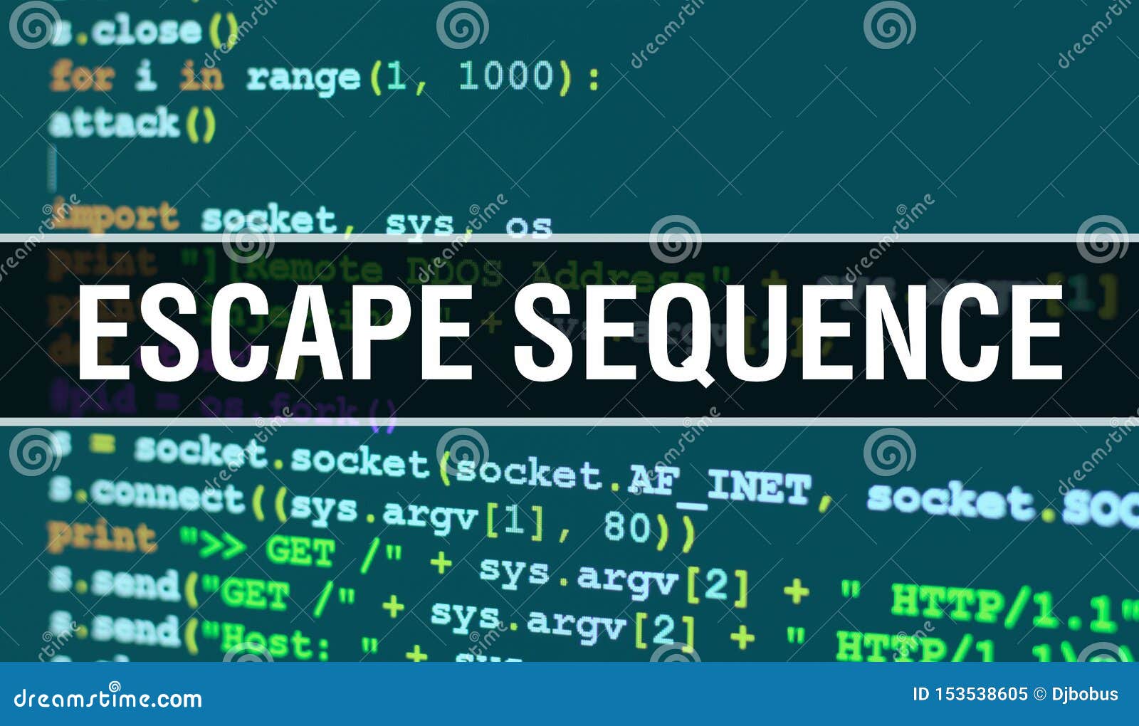 Escape Sequence With Digital Java Code Text Escape Sequence And Computer Software Coding Vector