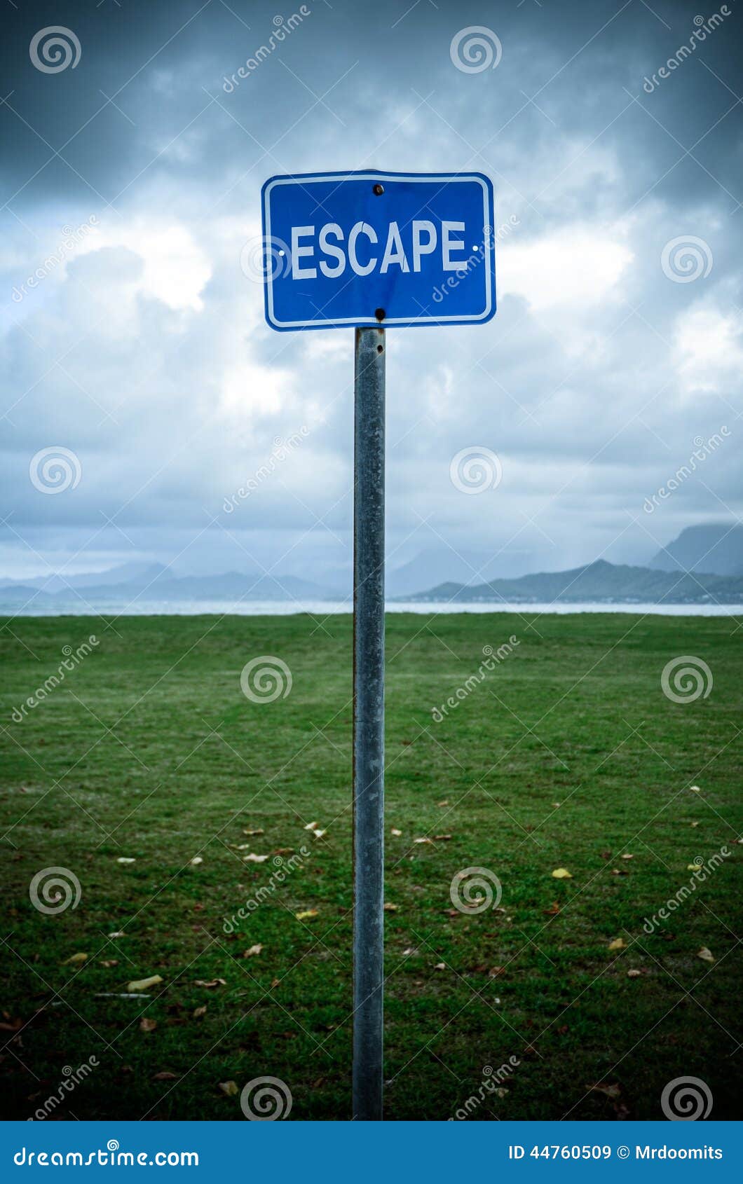 Escape Sign stock image. Image of ocean, escaping, adventure - 44760509