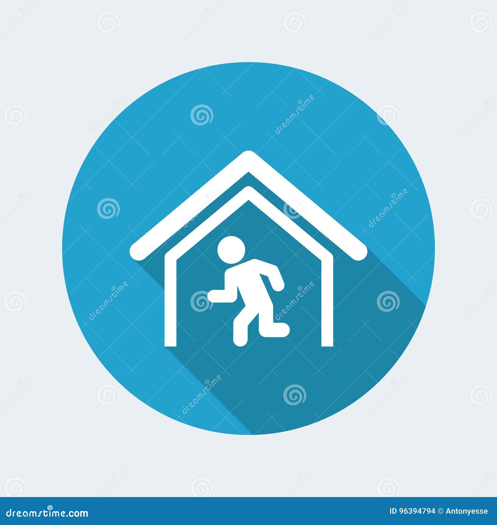 Escape signal icon stock vector. Illustration of running - 96394794