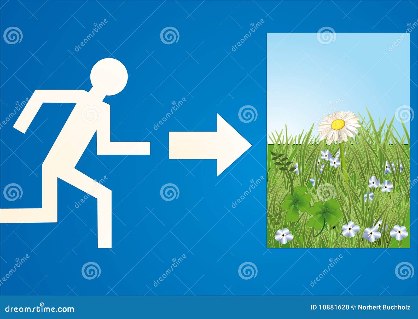 Escape way stock vector. Illustration of vacation, safety - 10881620