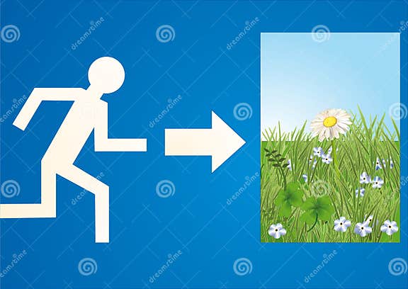 Escape way stock vector. Illustration of vacation, safety - 10881620