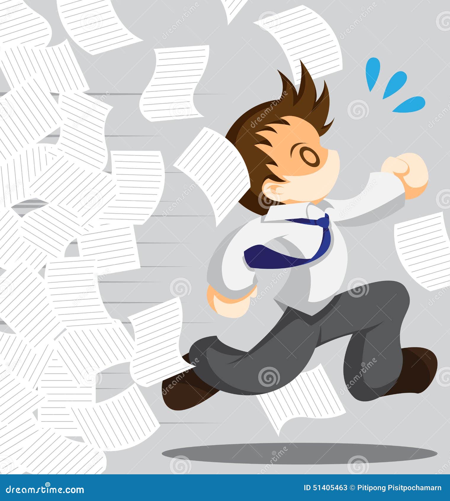 Escape from work stock vector. Illustration of vector - 51405463