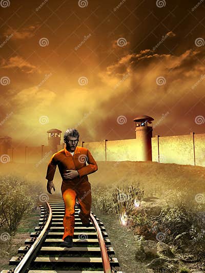 Escaping alone stock illustration. Illustration of captive - 29366792