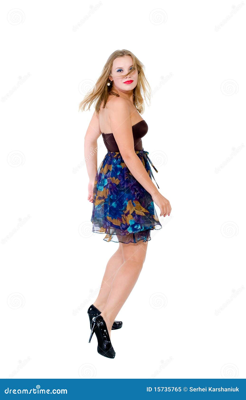 The escaping girl isolated stock image. Image of lips - 15735765