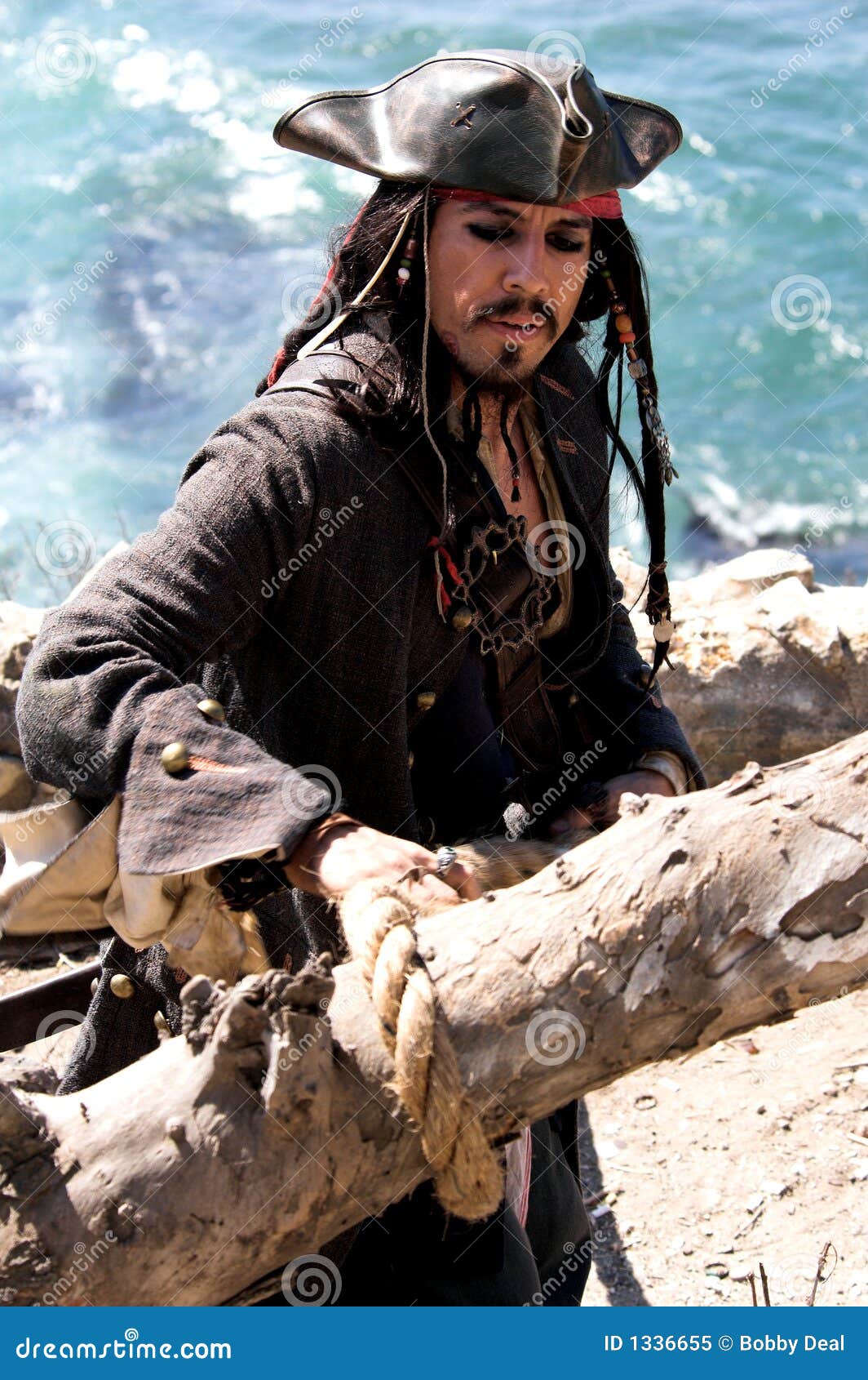 Escaping Pirate stock image. Image of braids, scalawag - 1336655