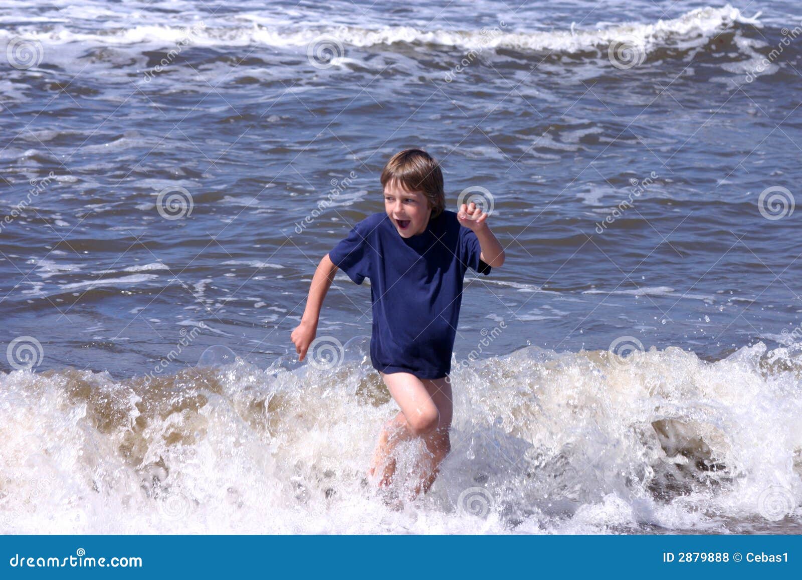 Escaping the waves stock photo. Image of space, beach - 2879888